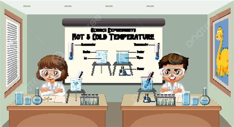 Explaining Temperature Variations In Science Experiments A Young Scientists Presentation Vector