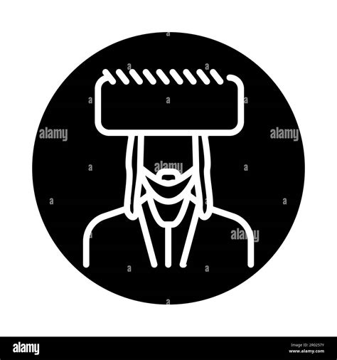 Jew In A Hat Line Color Icon Isolated Vector Element Outline Pictogram For Web Page Mobile