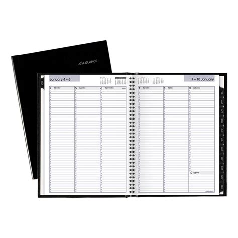 At A Glance DayMinder Hardcover Weekly Vertical Column Format