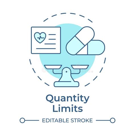 Quantity Limits Soft Blue Concept Icon Stock Vector Illustration Of