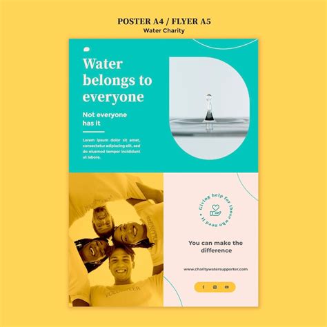 Affiche Eau Inspiration Psd Modèles Psd Gratuits De Haute Qualité à