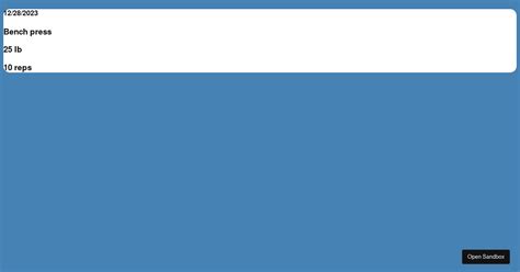 Component Codesandbox