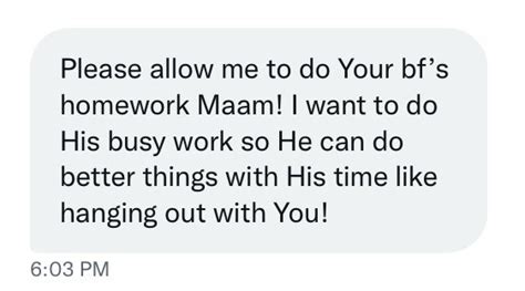 Empress Lauren 17k On Twitter He Paid To Do My Bfs Homework While