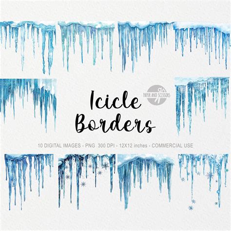 10 Icicle Border Cliparts Icicle Png Winter Illustration Snowy Decor