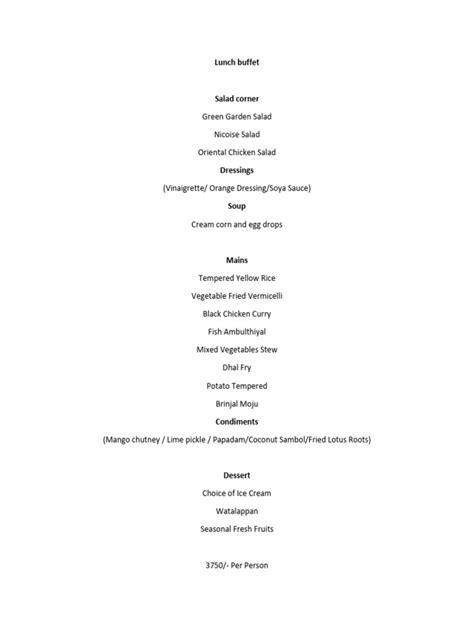 Lunch Buffet Pdf