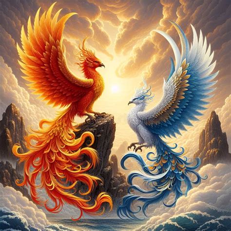 Water Phoenixes Stock Illustrations 4 Water Phoenixes Stock