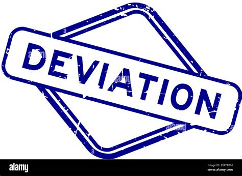 Grunge Blue Deviation Word Rubber Seal Stamp On White Background Stock