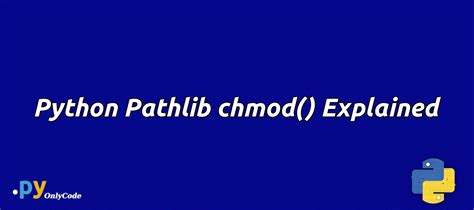 Python Pathlib Chmod Explained