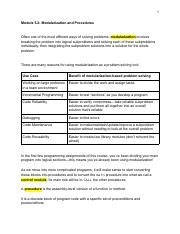 Modularization And Procedures Efficient Problem Solving Course Hero