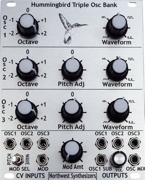 Other Unknown Hummingbird Triple Oscillator Eurorack Module On