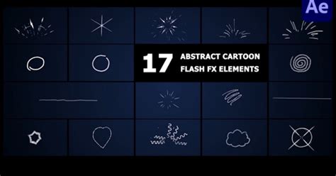 abstract cartoon flash fx elements after effects elements ft 2d