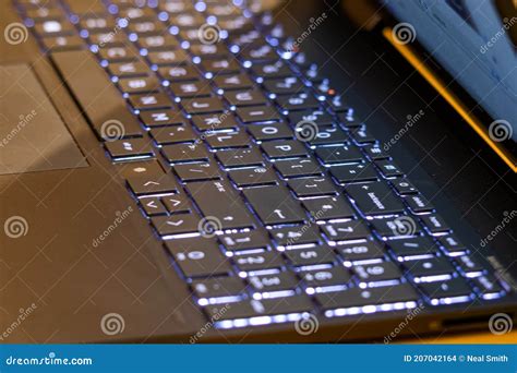 Teclado Retroiluminado Para Portátiles Foto De Archivo Imagen De