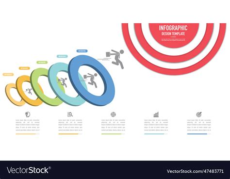 Funnel Circular Dartboard Target Infographic Vector Image