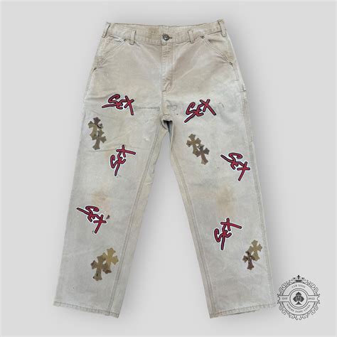 Chrome Hearts Sex Records Patch Carpenter Pants Authentic Chrome