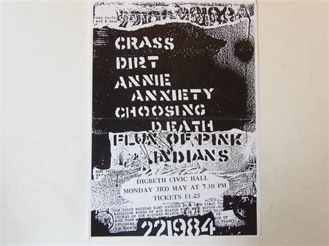 Crass 1982 Digbeth Gig Poster Handbill