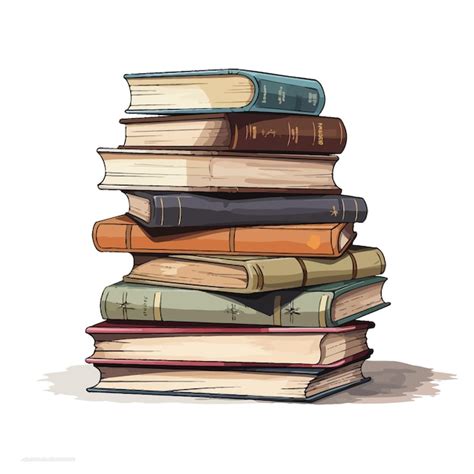Premium Vector Stack Of Books Isolated Vector