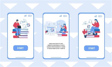 Premium Vector Online Education Concepts For Mobile App Onboarding Page Application Start