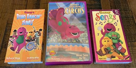 Barney Vhs Lot Dino Dancin Tunes Barneys Super Singing Circus Barney