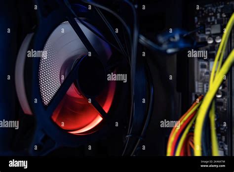 Glowing Computer Cooler Stock Photo Alamy