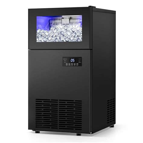 Ropup Commercial Built In Or Freestanding Ice Maker 130lbs24h With 35lbs Ice Capacity 45pcs