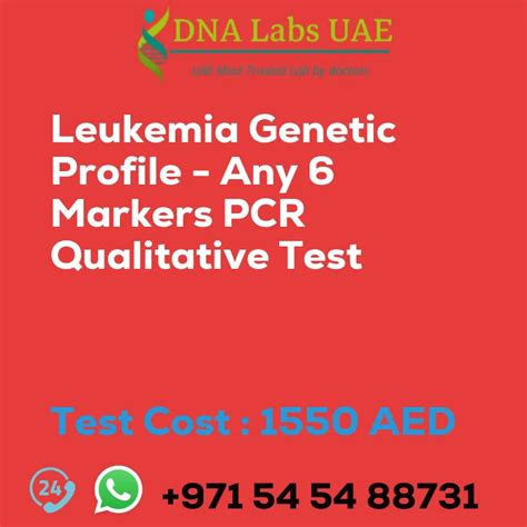Leukemia Genetic Profile Any 6 Markers Pcr Qualitative Test Cost