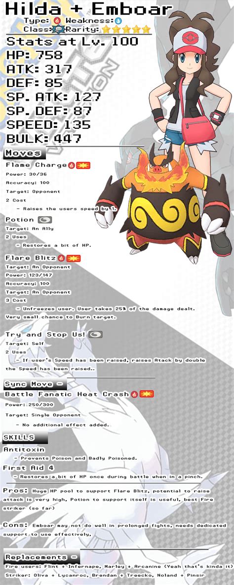 Hilda And Emboar No Ferris Wheel Or Pokemon Liberations Around R
