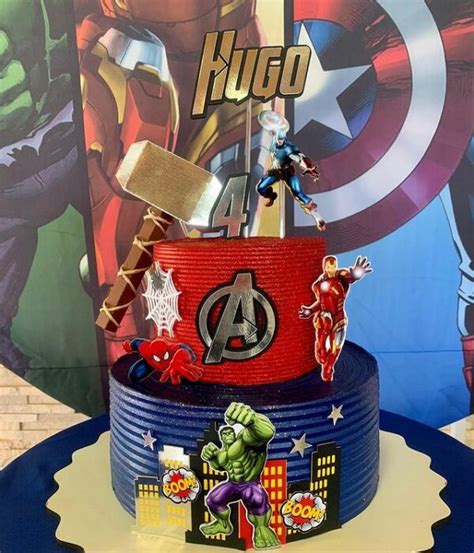 Bolo Vingadores 55 ideias para uma festa de super herói