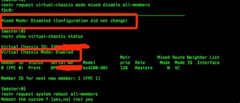 How To Disable The Virtual Chassis Mode On Ex4200 Switching