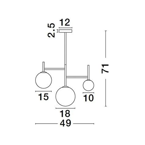 Lampa Sufitowa Szklane Kule Hide Ball III Opal Czarny