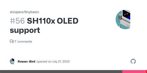 Sh110x Oled Support · Issue 56 · Slviajerotinybasic · Github