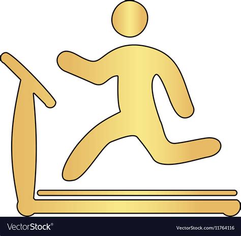 Treadmill Computer Symbol Royalty Free Vector Image
