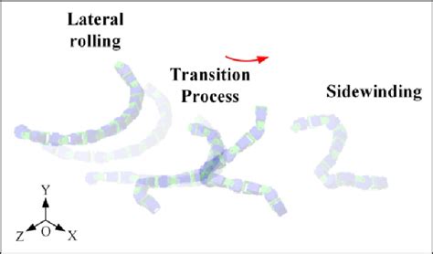 The Snapshots Of The Locomotion Transition Are Recorded In The Simulation Download Scientific