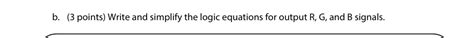 Solved Problem Practical Combinational Logic Points Chegg