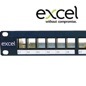 Excel Unloaded Keystone Patch Panel Frame 24 Port 1U Black RWL Advanced Solutions