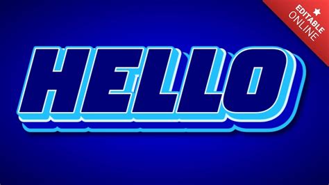 Hello Fluor Text Effect Generator