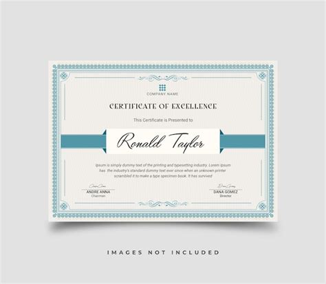 Premium Vector Vector Certificate Template
