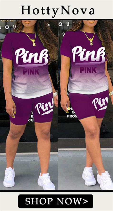 Fashion Casual Letter Print Short Sleeve Set Purple Fashion Casual