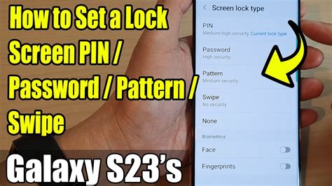 Galaxy S S How To Set A Lock Screen PIN Password Pattern Swipe YouTube