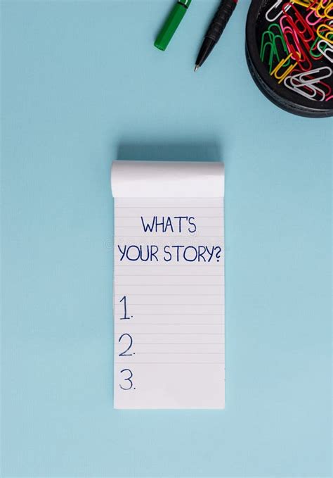 Word Writing Text What S Is Your Storyquestion Business Concept For Analysisner Of Asking