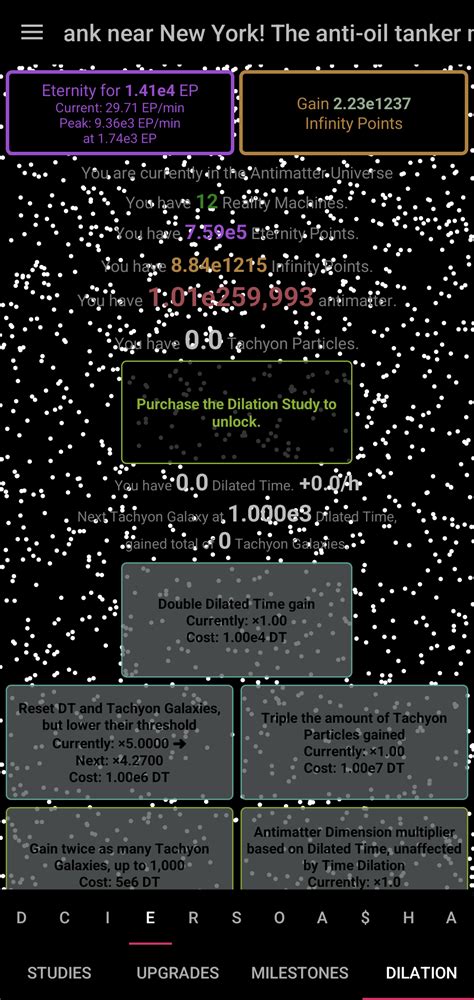 Too Many Particles On Screen · Issue 544 · Antimatter Dimensions