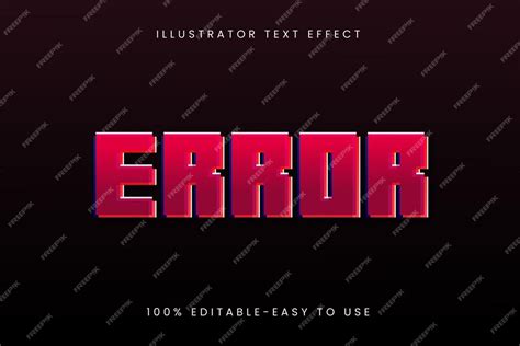 Premium Vector Error Text Effect