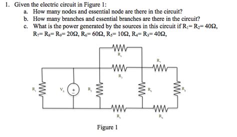 Solved 1 Given The Electric Circuit In Figure 1 A How Chegg