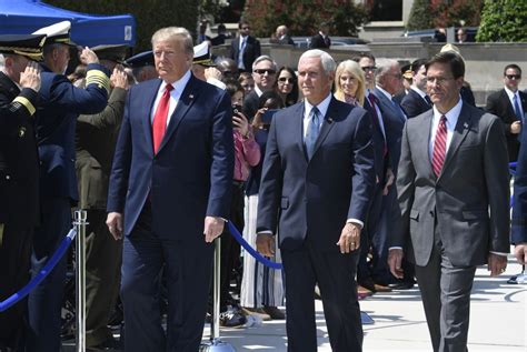 Trump Attends Defense Secretary Mark Espers Welcoming Ceremony