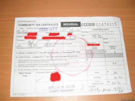 How To Get Community Tax Certificate Ctc Or Cedula In Cebu Philippines Cebu Services 637
