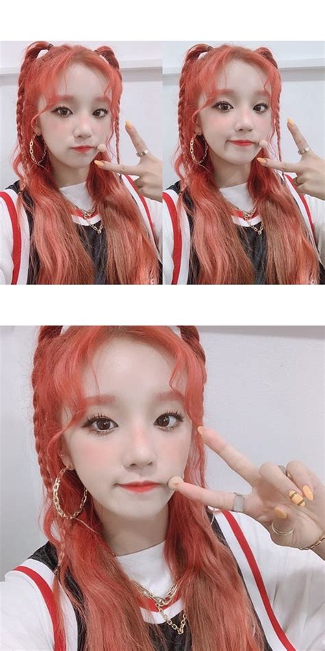 여자아이들 우기 빨간 머리빨간 눈썹 상큼 발랄美