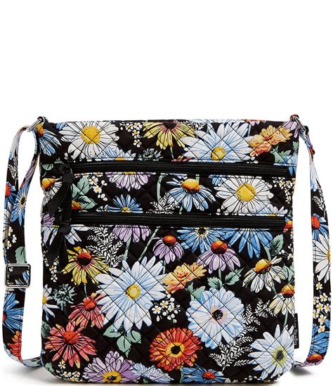 Vera Bradley Daisies Triple Zip Hipster Crossbody Bag Dillards