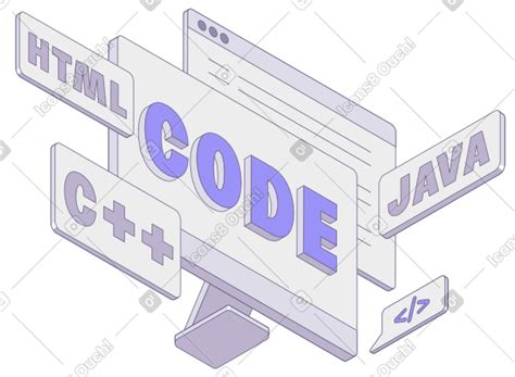 Lettering Code On Computer Screen And Programming Languages Text PNG SVG