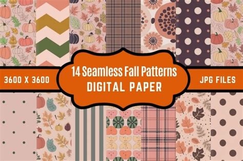 Seamless Fall Patterns Graphic By Prismapop · Creative Fabrica