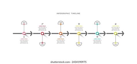 Presentation Infographic Timeline Design Template Options Stock Vector
