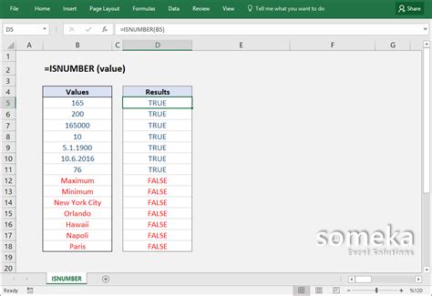 How To Use Excel Isnumber Function Formula Video Examples